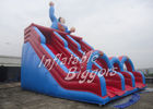 Commercial Grade Kids Inflatable Slides Superman Blue Red For Outdoor Parties