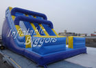 Hotel Promotion Blue Kids Inflatable Fun Rentals Slides For Festival Activity