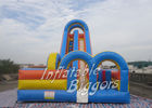 PVC Vinyl Orange Kids Inflatable Slide Jumping Bouncer , Giant Inflatable Slides