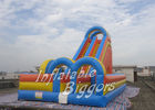 PVC Vinyl Orange Kids Inflatable Slide Jumping Bouncer , Giant Inflatable Slides