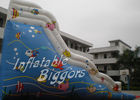 Custom Blue Kids Inflatable Slides Jumping Bounce Rental With Brazil HR4040