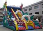 Kindergarten Commercial Kids Inflatable Slides Game Dragon , Fire-Resistant