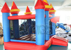 Amusement Park Blue Inflatable Bounce House Castle , Inflatable Jumpy House