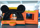 Orange Mickey Inflatable Bouncers Jumper Ball Pool For Amusement Park