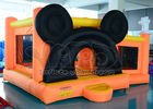 Orange Mickey Inflatable Bouncers Jumper Ball Pool For Amusement Park