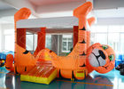 Outdoor Orange Tiger Inflatable Bounce House PVC For Kids Birthday Party