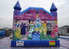 Blue Rental Inflatable Amusement Park / Inflatable Princess Bouncing Castles HR4040