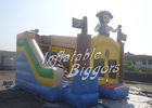 PVC Vinyl Pirate Inflatable Slide Combo / Commercial Bouncing Houses For Kids