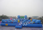 Bouncer House Kids Outdoor Inflatable Fun City For Playground Game , Blue
