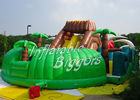Huge Green Inflatable Fun City For Outdoor Advertising , Party Inflatable Rentals