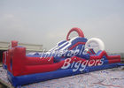 Kindergarten Promotion Red Giant Inflatable Slide Fun City For Commercial / Residential