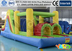 Pink Party Inflatable Bouncers / Inflatable Bounce House Combo With Pit Pool