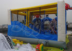 Cartoon Inflatable Combo Jumping Bounce Houses With Slide For Kids