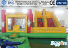Penguin Inflatable Bounce House Custom Durable Vinyl / Tarpaulin With Slide