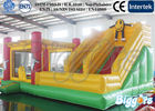 Penguin Inflatable Bounce House Custom Durable Vinyl / Tarpaulin With Slide