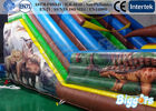 Lively Dinosaur Kids Inflatable Slides , Outdoor Bouncy Slide with Animals