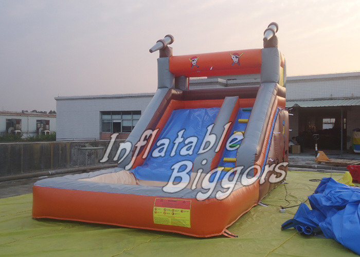 Safe Pirate Ship Inflatable Water Slide Playground For Commercial