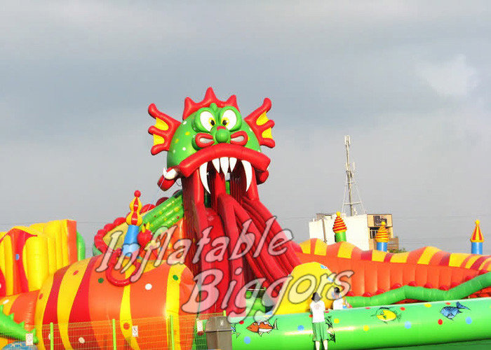 Giant Kids Inflatable Water Park For Hotel Swimming Pool , Beach Party Inflatables