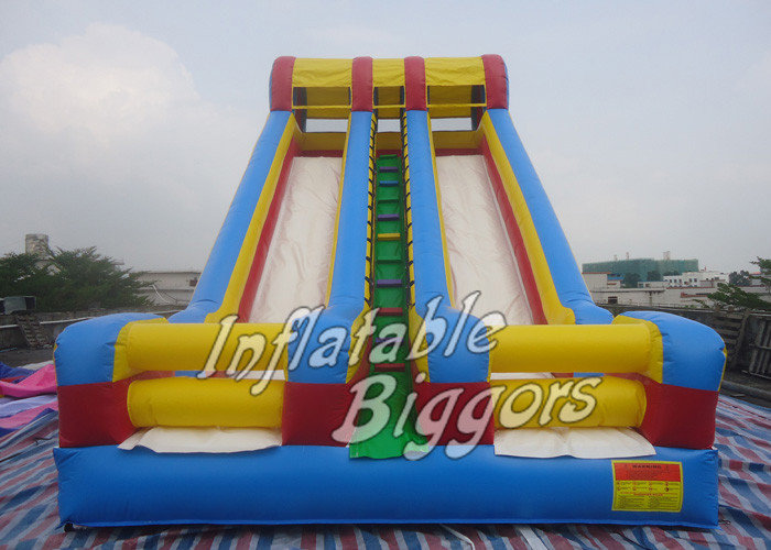 Adults Slippy Kids Inflatable Slides / Bouncy Slide , Beach Party Inflatables