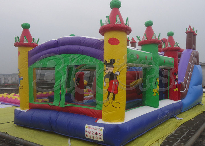 Commercial Outdoor Inflatable Amusement Park Playground with Digital Inkjet Printing