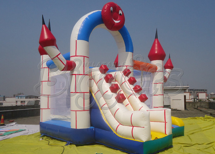 PVC Outdoor Commercial Inflatable Bouncer With Slide , Combo Jumping Castle