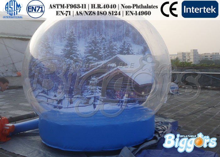 Unique Inflatable Advertising Christmas Snow Globe With Free Blower