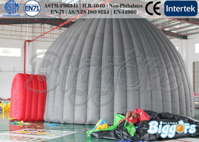 PVC Grey Inflatable Outdoor Tent , Dome Structure Camping Gaint Building
