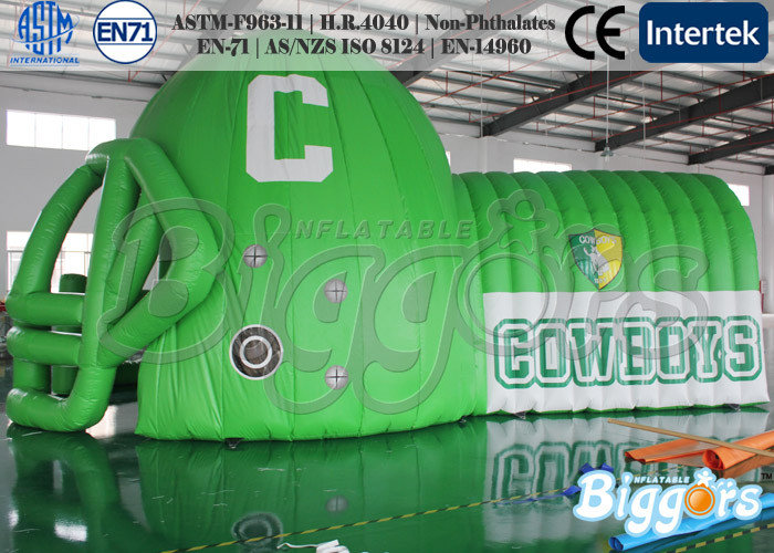 Green PVC Inflatable Outdoor Tent Unique Polyester / Nylon for Camping