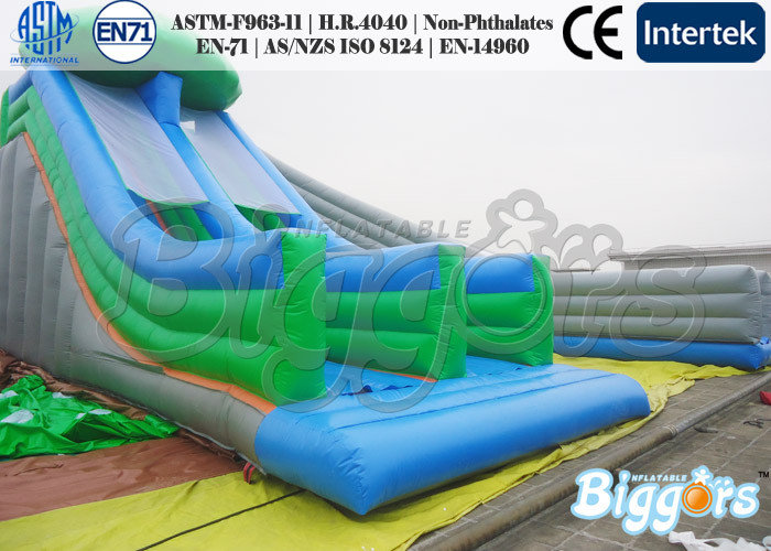 Dry Kids Inflatable Slides Multilane Fun Slipping Game Park Rental