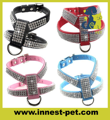 Luxury reshinestone dog products crystal pet harness