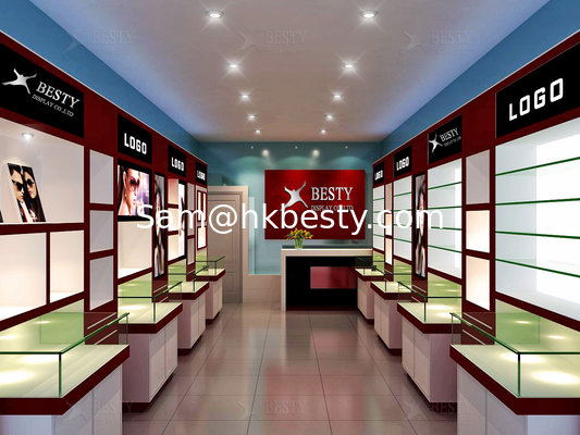 LED lighting sunglasses shop center designing