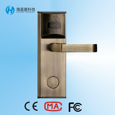 Stainless Steel Golden Apartment office key card door locks for building