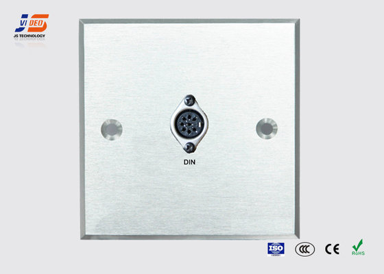 4mm Aluminum Oxidation Sandblast Multi Media Wall Plate With DIN Connector