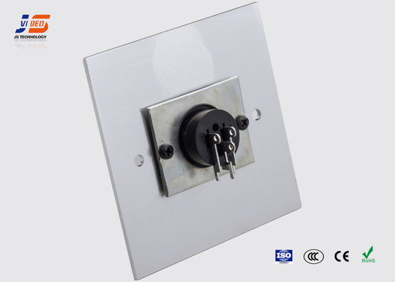 JS-WP112 Black Screwless Wall Plates Mic Xlr , Multimedia Connectivity Panel