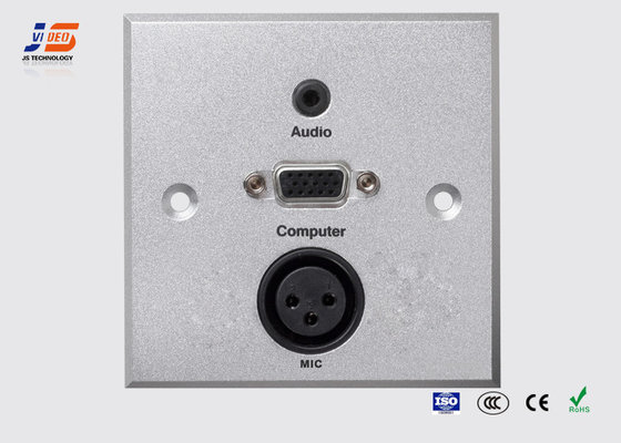 Sand Blast / Brushed Multi Media Wall Plate For Boardrooms / Hotels