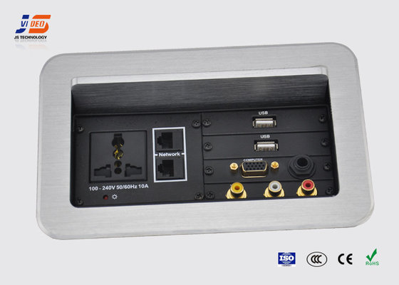 Electric Power Conference Table Connectivity Box Multi Media