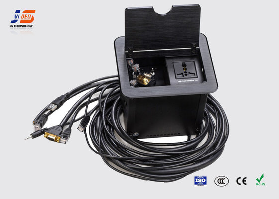 HDMI VGA RJ45 Tabletop Connection Box / Desktop Power And Data Outlets