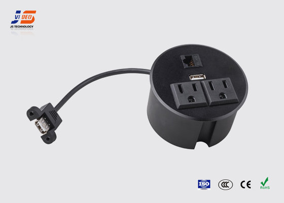 86mm Panel Tabletop Connection Box USB RJ45 RJ11 220v Power Plug