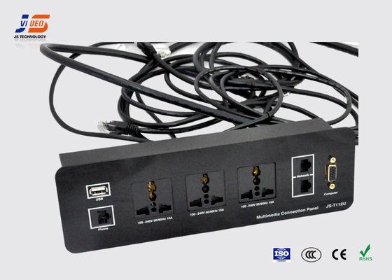 USA UK EU Plug Electricity Multimedia Socket With USB RJ45 RJ11 VGA