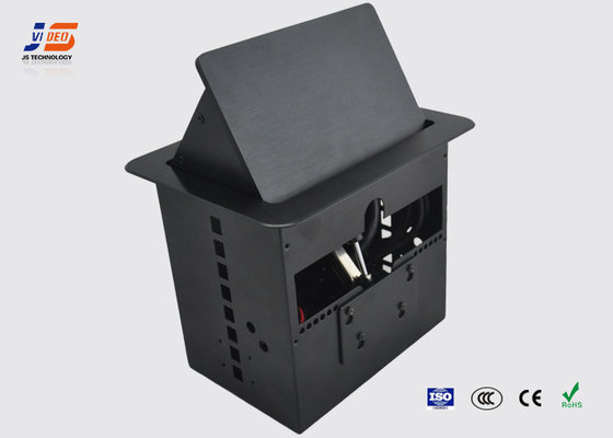 Silver Black High Grade Aluminum Conference Table Connectivity Box