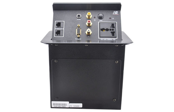 Electrical Power Plug Conference TableTop Interconnect Box , RJ45 HDMI VGA