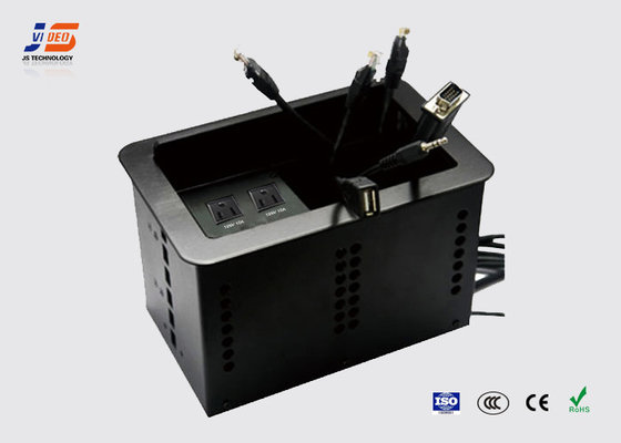Audio Video Socket  Desk Cable Outlet , Tabletop Outlet For  Conference Room
