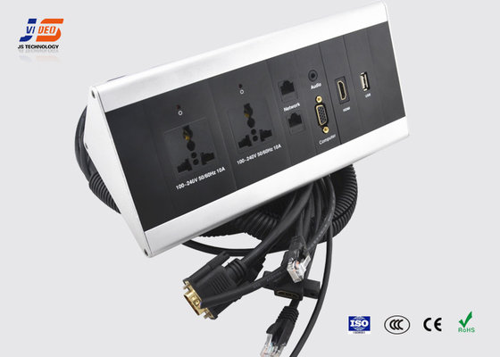 CE RoHS Conference Table Connection Box Multiple Socket USB VGA HDMI