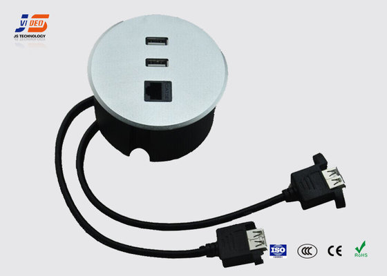 USB + RJ45 Power Data Grommet Plastic Without Kneeling Under Desk Outlet Grommets