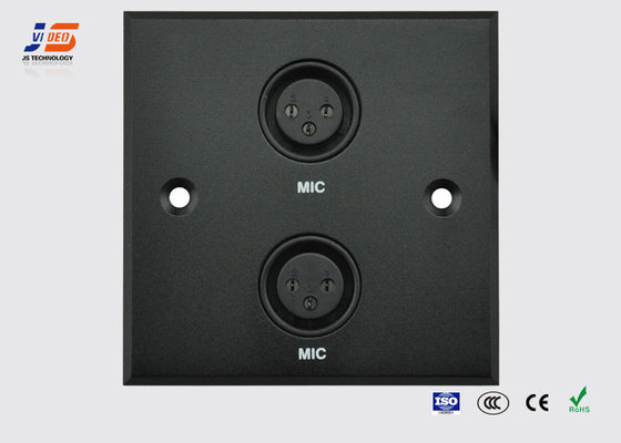 Office Aluminum  Multi Media Wall Mounted Plate Three Pin XLR Connector