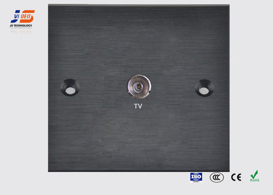 Sandblast Finished Multimedia Wall Plate For One TV Socket Connections