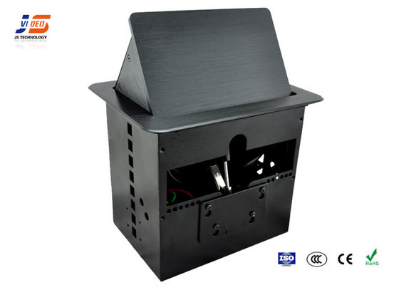 Sand Blast / Brushed Multimedia Connection Box Tabletop Socket Pop Up