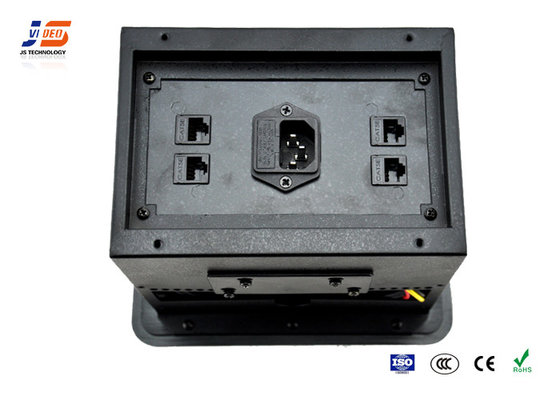 Sand Blast / Brushed Multimedia Connection Box Tabletop Socket Pop Up
