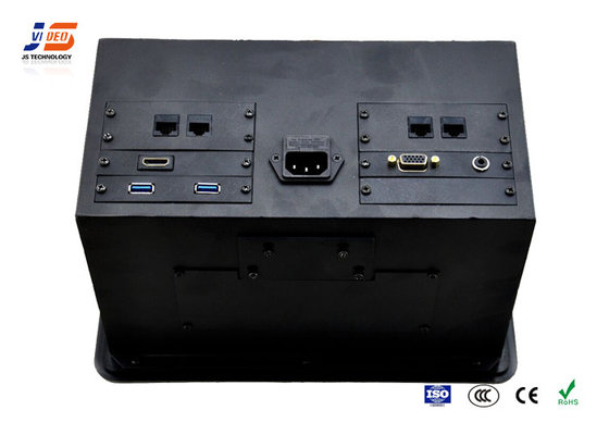 Customized Aluminum Conference Table Connection Box Pop Up In Black