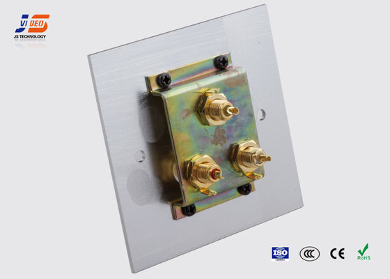 Composite Audio &amp; Video Multi Media Wall Plate , Electric Outlet Wall